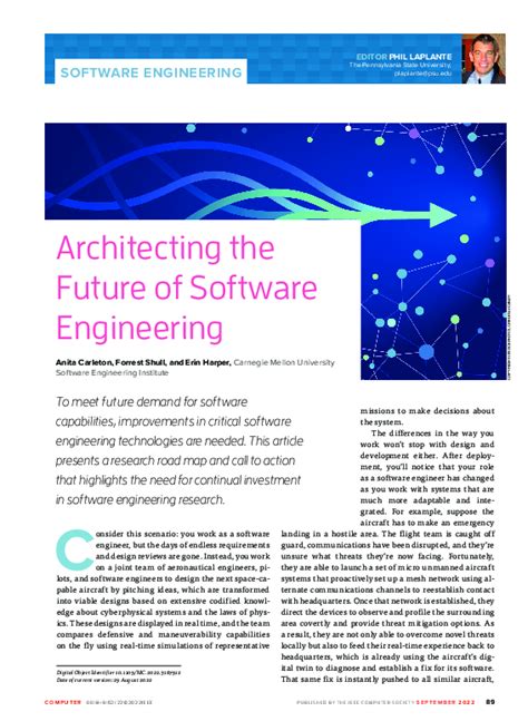 Pdf Architecting The Future Of Software Engineering