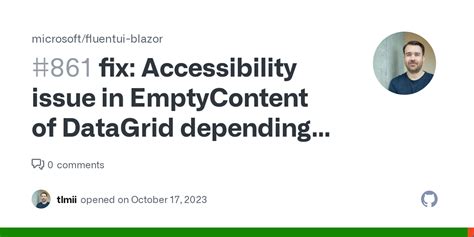 Fix Accessibility Issue In Emptycontent Of Datagrid Depending On Content · Issue 861