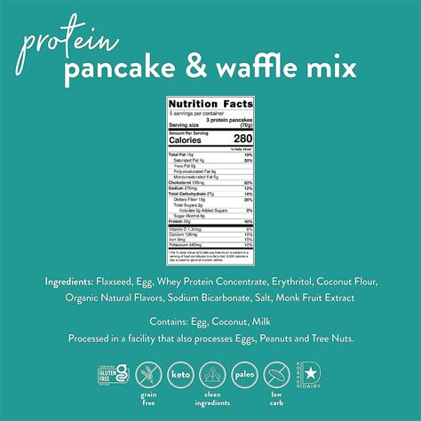 Nush Foods Mezcla Saludable Para Panqueques Con Alto Contenido De