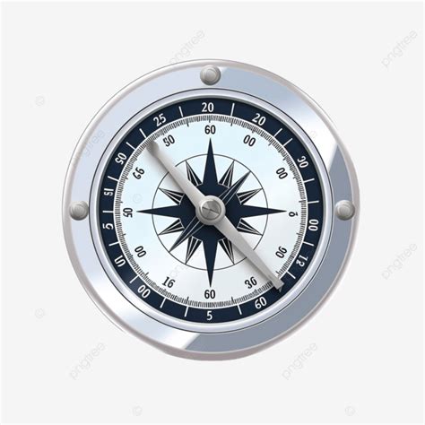 Magnetic Compass Vector Illustration Isolated On White Background Magnetic Compass Navigate