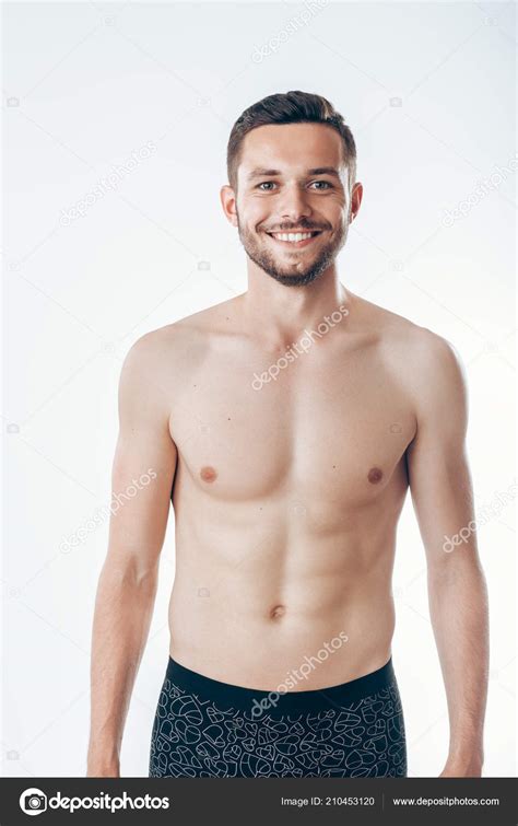 Portrait Handsome Shirtless Man Stock Photo Gladkov