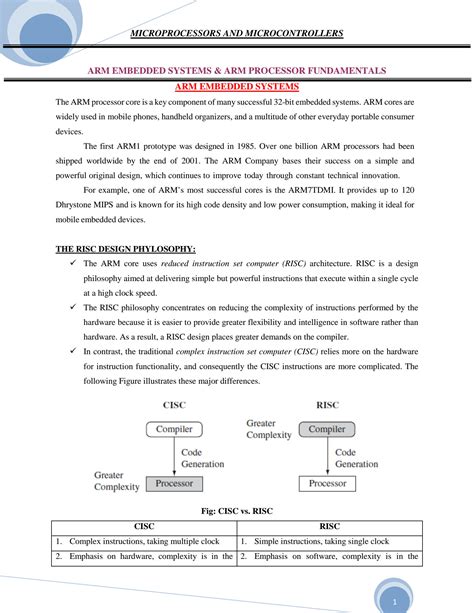SOLUTION Microprocessors And Microcontrollers Arm Embedded Systems Arm