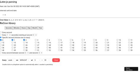 React Cron Ui Examples Forked Codesandbox