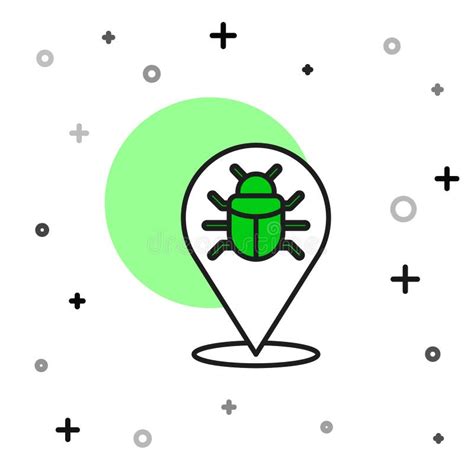 Filled Outline System Bug Concept Icon Isolated On White Background Code Bug Concept Bug In