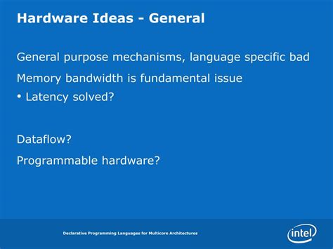 Ppt Declarative Programming Languages For Multicore Architecures Powerpoint Presentation Id