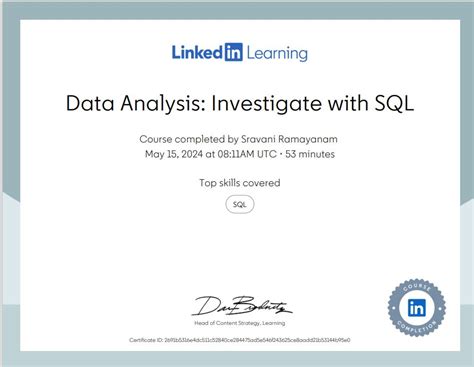 Sravani Ramayanam On Linkedin Its An Interesting Course On Using Sql In Real Time Scenario