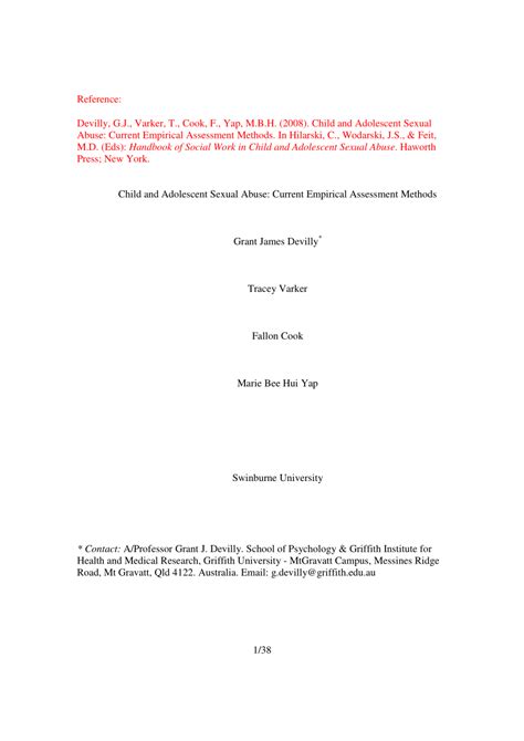 Pdf Current Empirical Assessment Methods