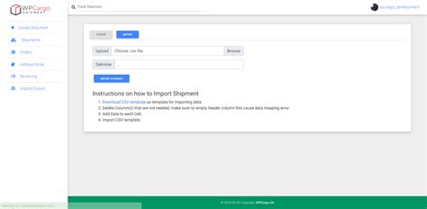 How To Import Using Wpcargo Import And Export Add Ons Through Frontend Manager Wpcargo Track