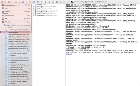 Xcode Game Crashes In Ios Due To Unsupported Shaders Stack Overflow