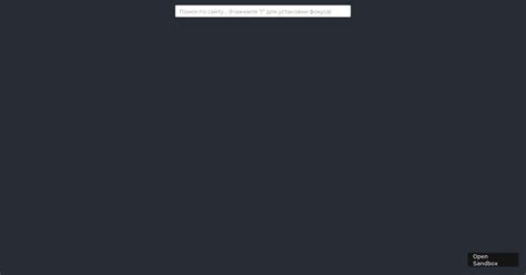Flexsearch Examples CodeSandbox