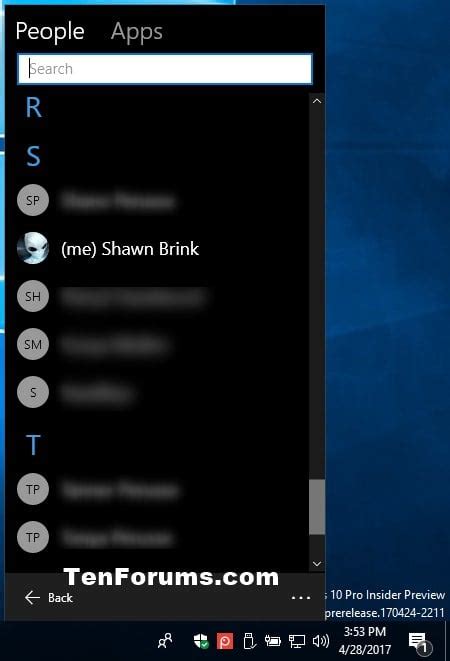 Pin And Unpin People Contacts On Taskbar In Windows Tutorials