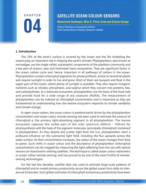 Pdf Satellite Ocean Colour Sensors