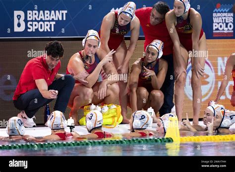 Eindhoven Coach Miguel Angel Oca Gaia Of The Spanish Water Polo Team F In Action Against