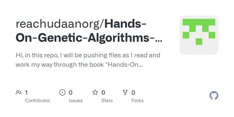github reachudaanorg hands on genetic algorithms with python by eyal