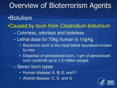 Ppt Overview Of Bioterrorism Agents Powerpoint Presentation Free Download Id 167923