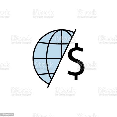 글로벌 세계 달러 색깔아이콘 재무 일러스트의 요소 웹 로고 모바일 앱 Ui Ux에 색상 아이콘을 사용할 수 있습니다 가계에 대한 스톡 벡터 아트 및 기타 이미지 Istock