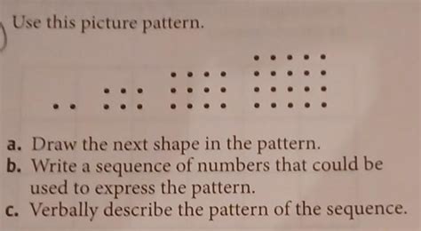 Solved Use This Picture Pattern A Draw The Next Shape In Chegg