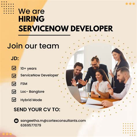 Sangeetha Mohan On Linkedin Hiring Immeditae Immediatejoiners Servicenow Developer…