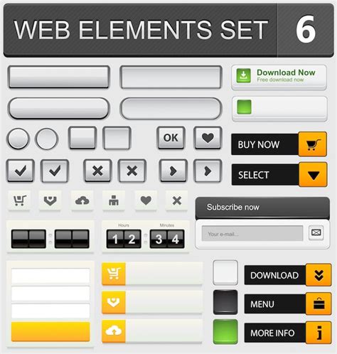 premium vector web design elements set