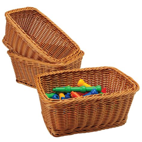 Rectangular Plastic Woven Baskets Beckers School Supplies