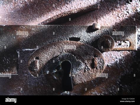 Old Rusty Lock Mechanism Stock Photo Alamy