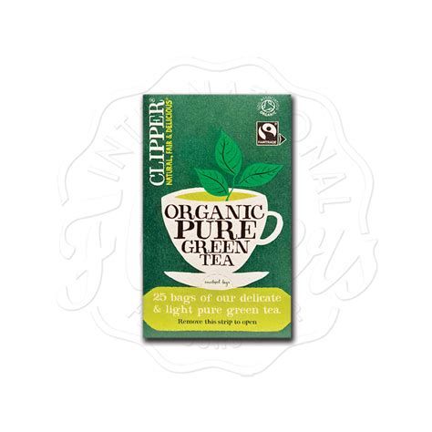Clipper Organic Pure Green Tea 25s 50g Flavers International Flavours Shop