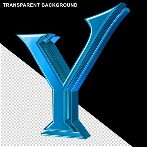 Letra 3d Azul Y Psd Premium