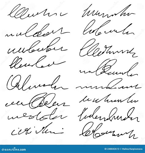 Vector Cursive Handwritten Brush Font English Abc Alphabet On White Background Cartoondealer