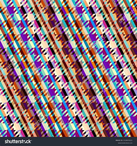 Classic Houndstooth Pattern Patchwork Collage Style Stock Vector