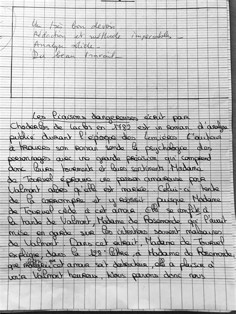Exemple Commentaire Composé Exemples De Commentaires Composés Et