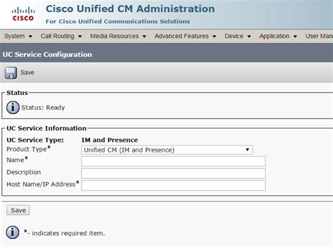 step by step cisco im and presence configuration