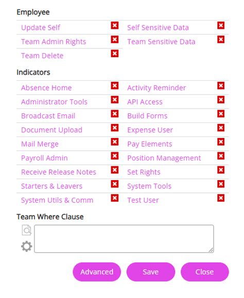Create A Set Rights Role For Employees