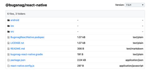 [react native] missing typescript types in npm package · issue 1001 · bugsnag bugsnag js · github