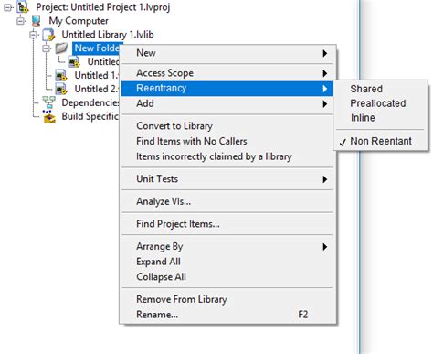 Configuring Reentrancy Options In Virtual Folder Ni Community