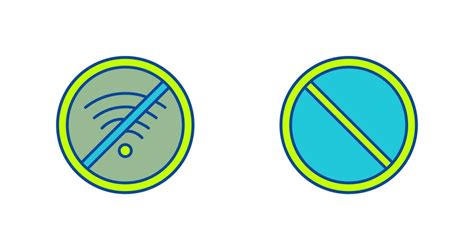 No Wifi And Prohibited Icon Vector Art At Vecteezy