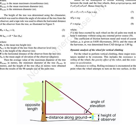 Determination Of The Height Of The Tree Download Scientific Diagram