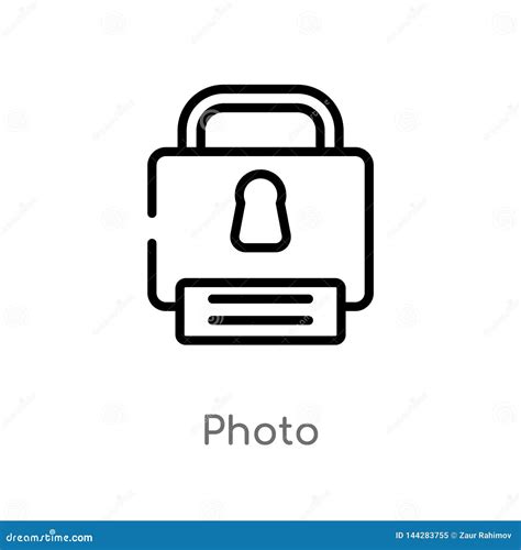 Outline Photo Vector Icon Isolated Black Simple Line Element Illustration From Gdpr Concept
