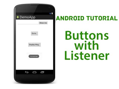 Android Tutorial How To Create Buttons With Listener