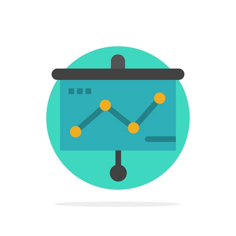 Chart Presentation Graph Projector Abstract Circle Background Flat Color Icon 15800658 Vector