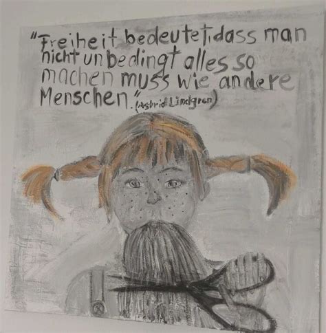 Bild Sprüche Pipi Langstrumpf Astrid Lindgren Malerei Von Chris Tin Kunstnet