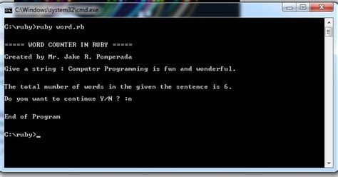 Free Programming Source Codes And Computer Programming Tutorials Word Counter In Ruby