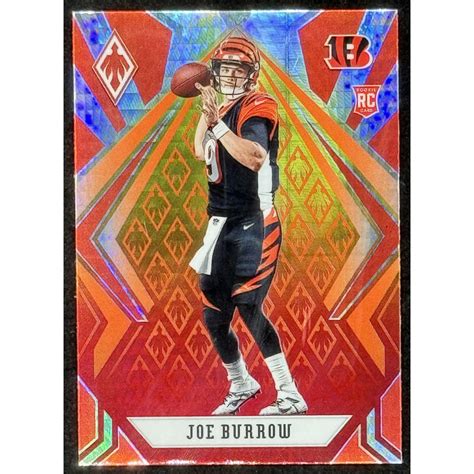 Joe Burrow 2020 Panini Phoenix Fire Burst 101 Rc Pristine Auction
