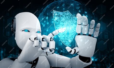 Premium Photo Ai Robot Using Cyber Security To Protect Information Privacy
