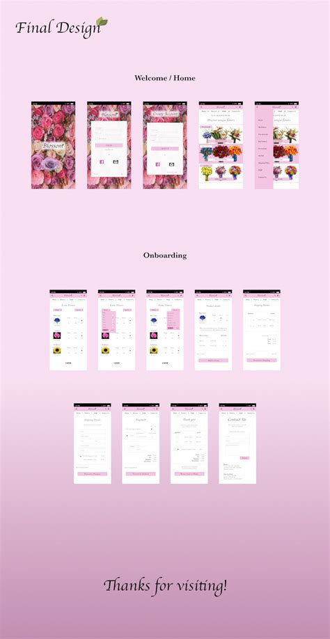 Shopping Flower Shop Mobile App Ui Ux Design Process On Behance