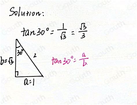 Solved 2 3 What Is The Trigonometric Ratio Of Tan 30° A Sqrt 3 3 C Sqrt 3 2 B Sqrt