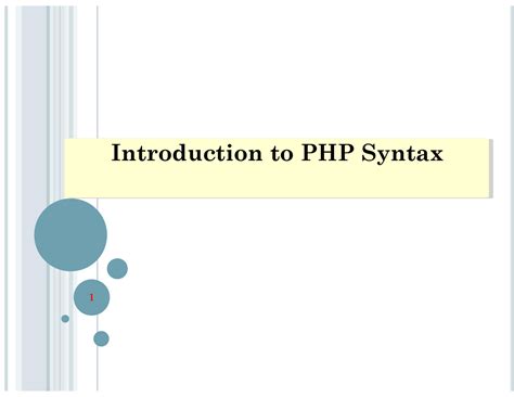 14 Php Syntax Benharref Introduction To Php Syntax Topics Basic