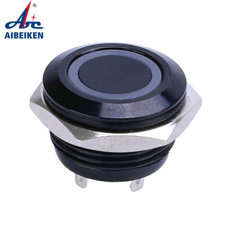 16mm Flat Round LED Ring Light Metal Halo Switch Push Button Pin Terminal Push Button Switch