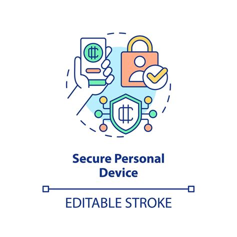 Secure Personal Device Concept Icon Use Strong Antivirus Crypto Wallet Security Abstract Idea