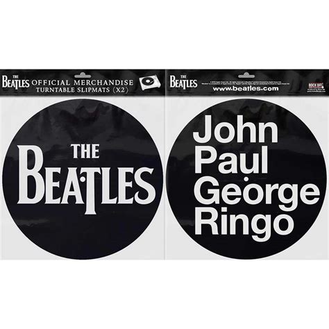 The Beatles Drop T Logo And R Turntable Slipmat Set Eyesore Merch