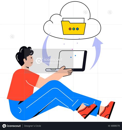 Boy Doing Cloud Data Sync Animation Free Download Seo And Web